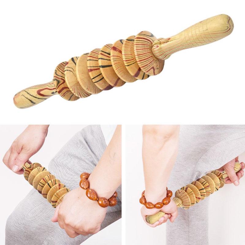Cheap Wooden Exercise Roller Injury Gym Body Leg Trigger Point Muscle ...