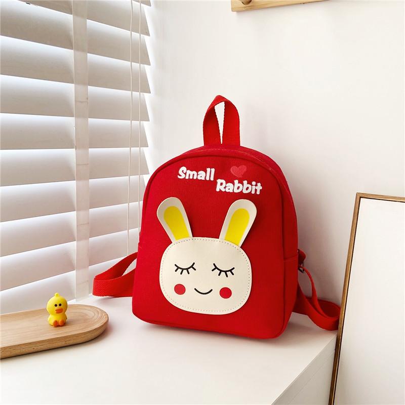 Buy Children Canvas Backpacks Cute Cartoon Rabbit Kindergarten ...
