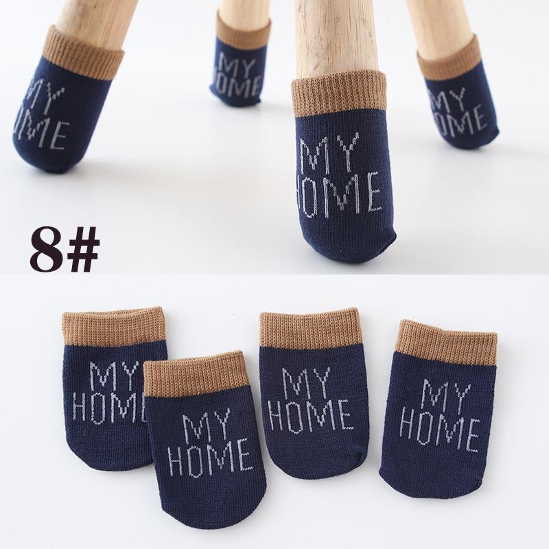 4pcs Cute Knitting Cotton Feet Sleeve Cover Foot Cover Chair Leg Socks ...