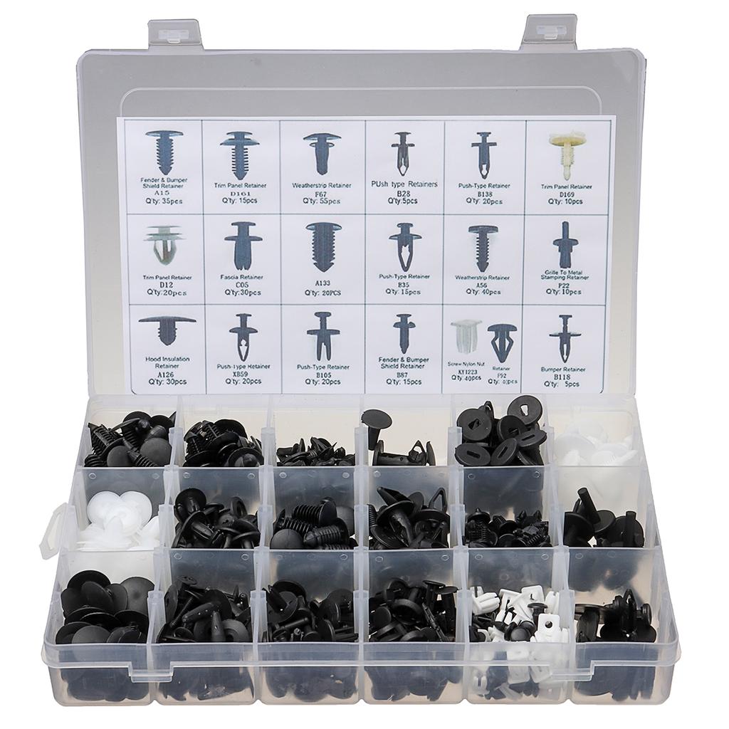Buy 19 Size 1 Set/435pcs Auto Car Fastener Clips Push Pin Rivet Trim ...