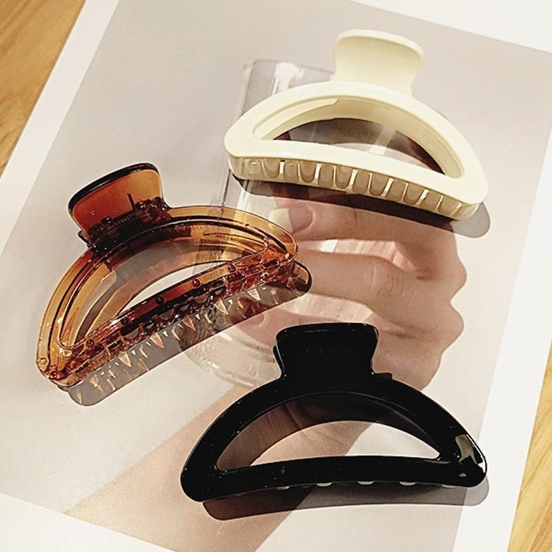 Fan-shaped Back Head Simple Grasping Clip Geometric Hair Grasping Plate ...