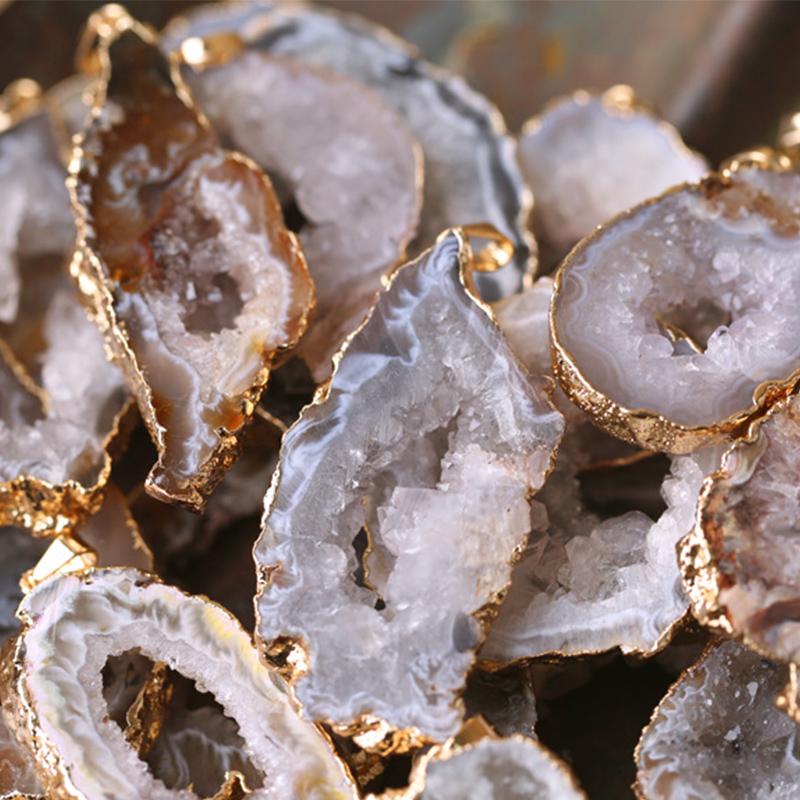 Buy Agate Geodes Collection Raw Stones Slice Natural Crystals Halves ...