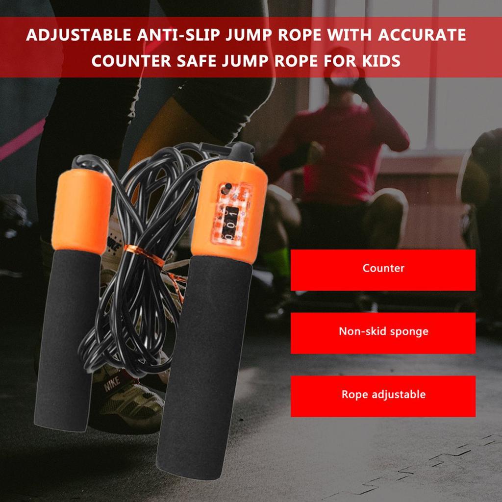 Buy Good Quality Adjustable Anti-slip Jump Rope With Accurate Counter ...
