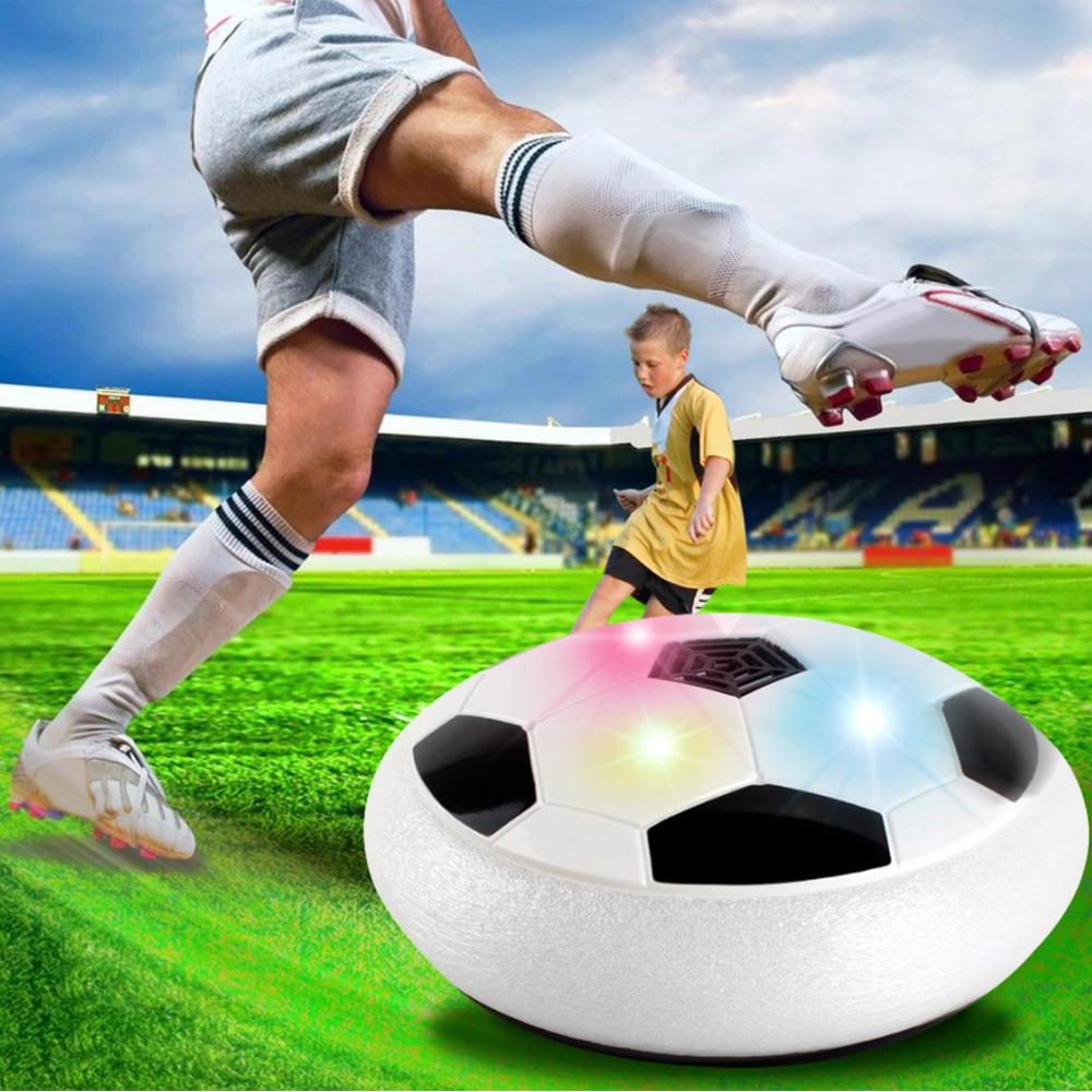Funny LED Light Flashing Ball Football Toys Boy Home Game Disc Gliding ...