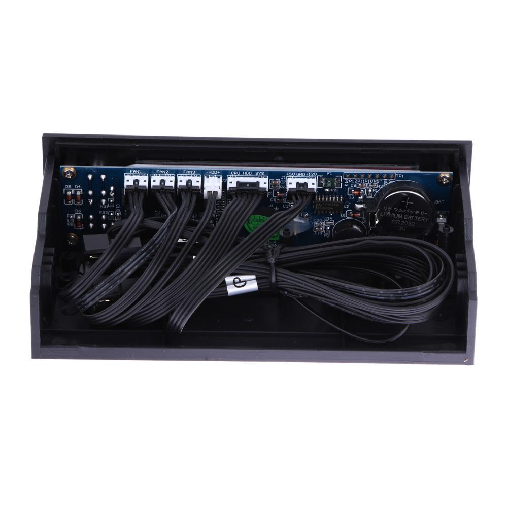 Buy 5.25in Bay Front LCD Panel 3 Fan Speed Controller CPU Temperature ...