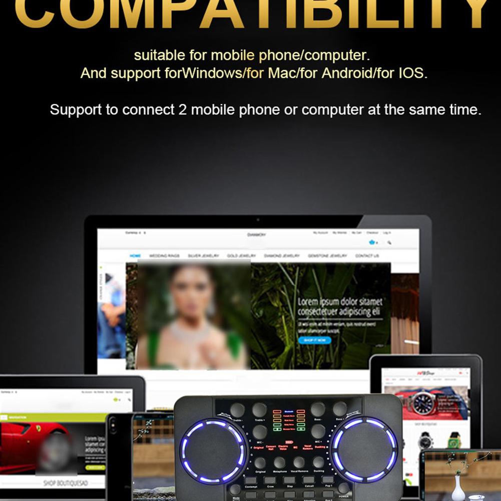 Buy V300 Pro Live Sound Card Bluetooth-compatible 4.0 Audio Interface ...