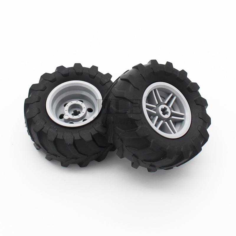 MOC Technical Tire Wheel Hub Bricks Car 56145 15413 44309 61481 55976 ...