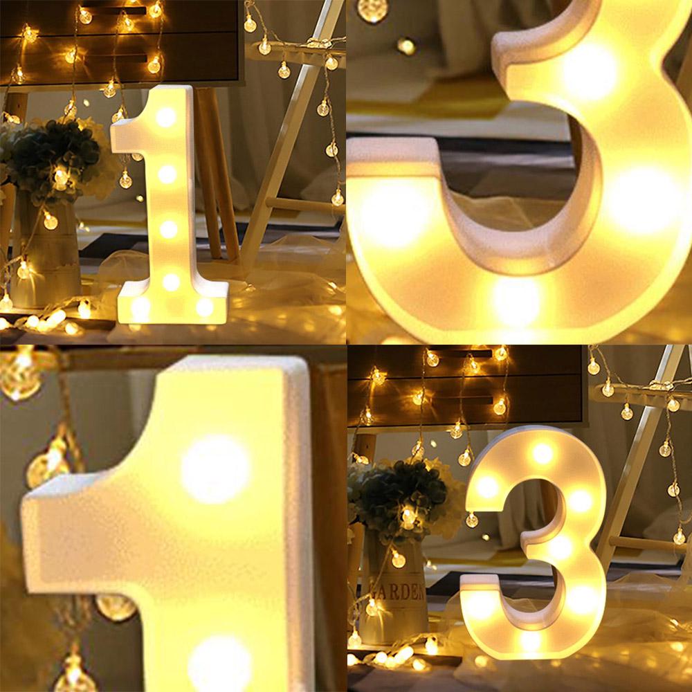 Buy Vintage Large LED Light Up Carnival Number Plastic Chic Shabby Sign ...