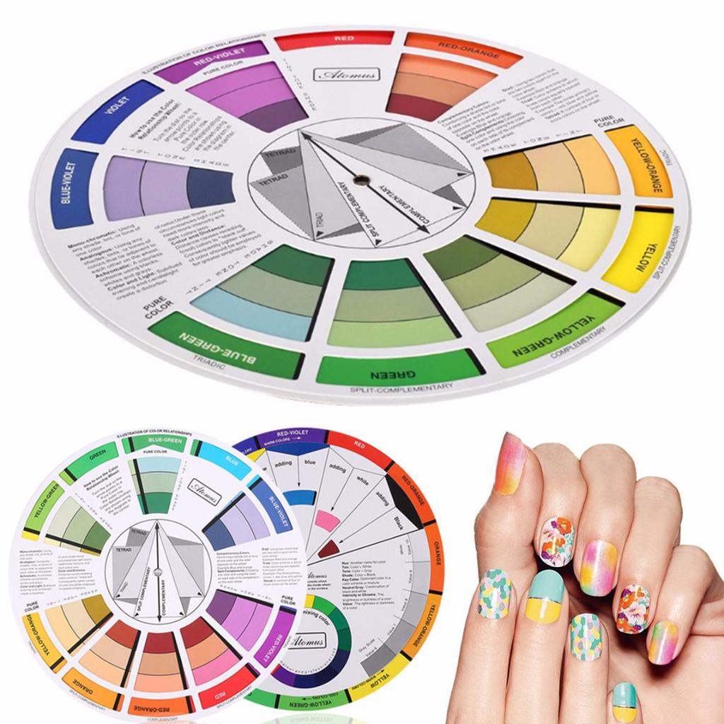 Buy Xtian Tattoo Pigment Color Wheel Chart Supplies Helpful Round ...