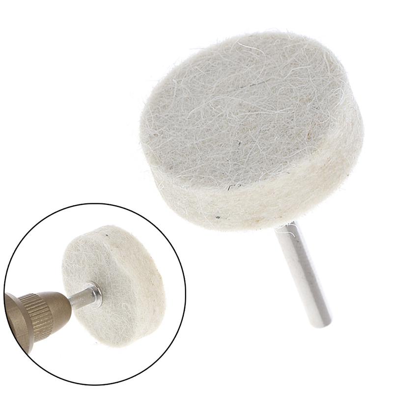 50 Pcs 13mm Wool Felt Polishing Buffing Wheel Grinding Pad + 4Pcs 3.15 ...