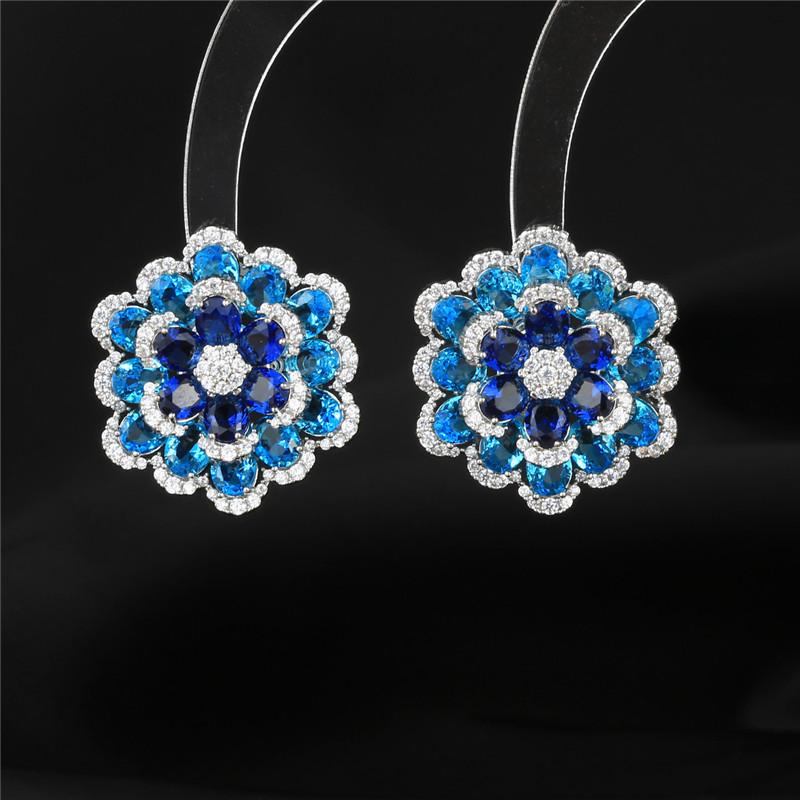 Satın alın Statement Flowers Stud Earrings 925 Silver Needle Heavy Industry Design Fashion ...