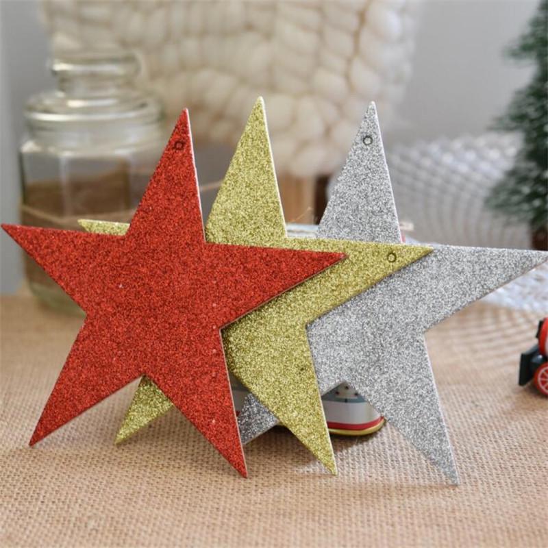 Buy Glitter Pentagram Shape Christmas Tree Hanging Decor Party ...