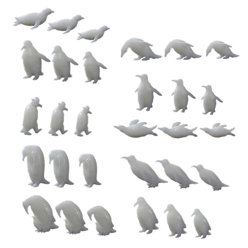 Buy 10 Shapes Silicone Mini Penguin Modeling Resin Mold Resin Jewelry ...