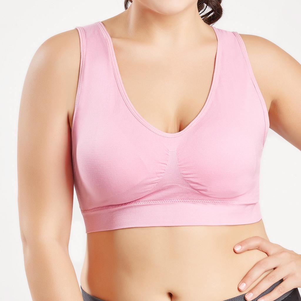 Buy Women Pure Color Plus Size Ultra thin Large Bra Sports Bra Full Bra