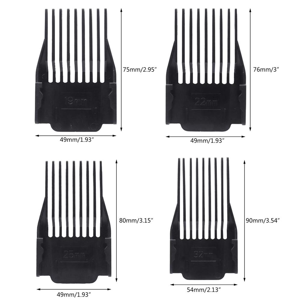 Buy Hair Limit Comb Set 4 Sizes Guide Comb Set Professional Cutting ...