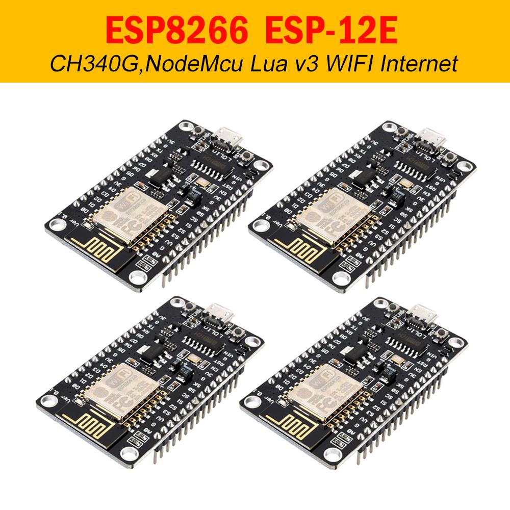 Buy NodeMcu ESP8266 V3 LUA Internet CH340 WIFI ESP-12E 4pcs USB at ...