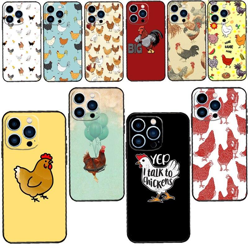 Buy Cartoon Chicken Rooster Phone Case For Iphone 14 11 12 13 Pro X Xr ...