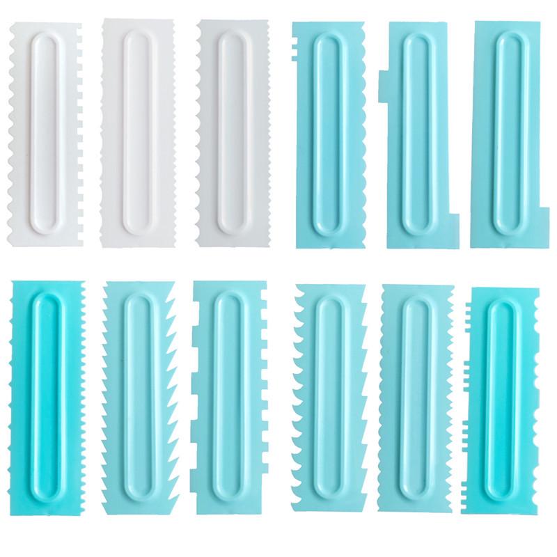 Buy 1Set Cake Scraper Pastry Cake Decorating Comb Icing Smoother Baking ...