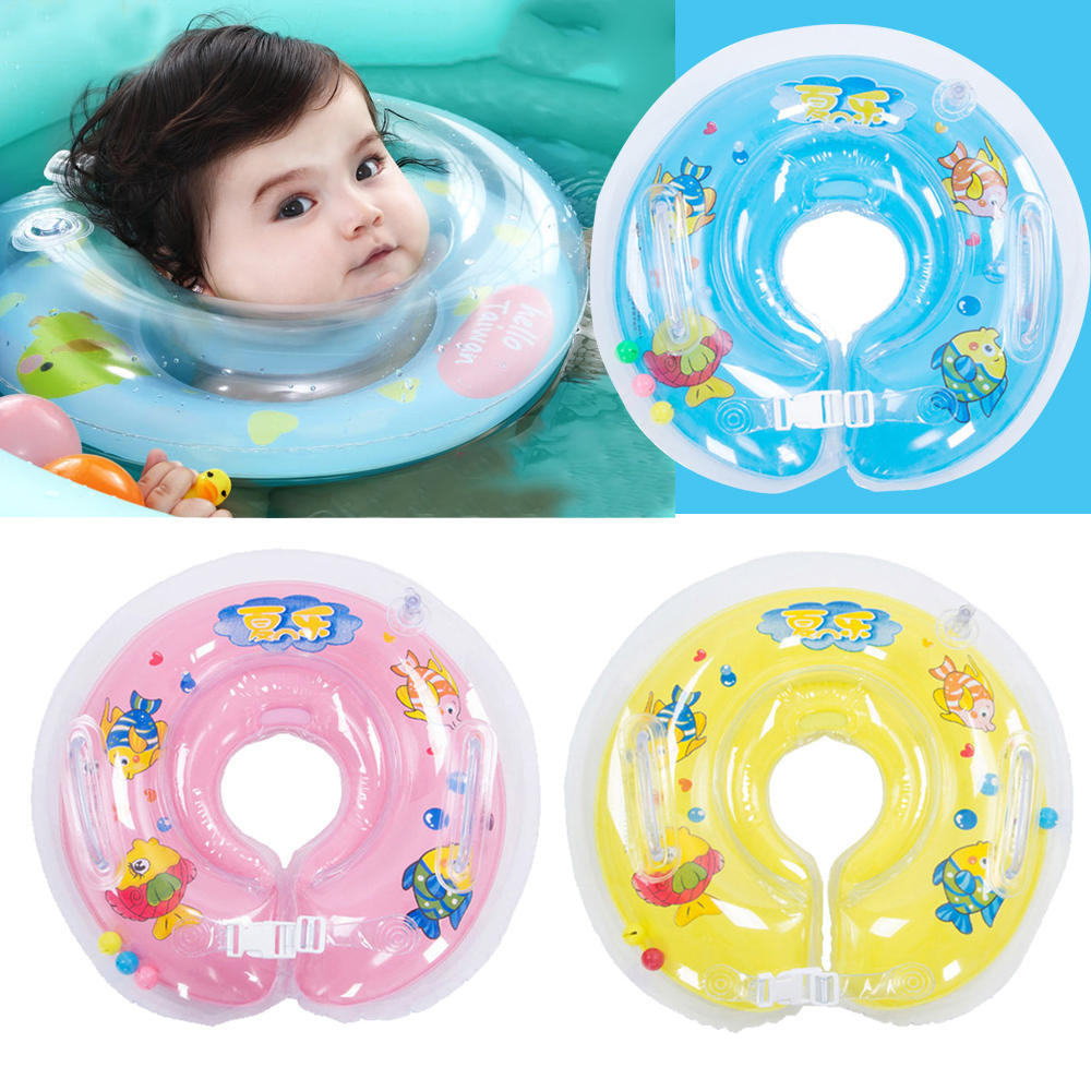 0-18 Months Baby Adjustable Safety Swimming Ring Cute Infant Baby ...