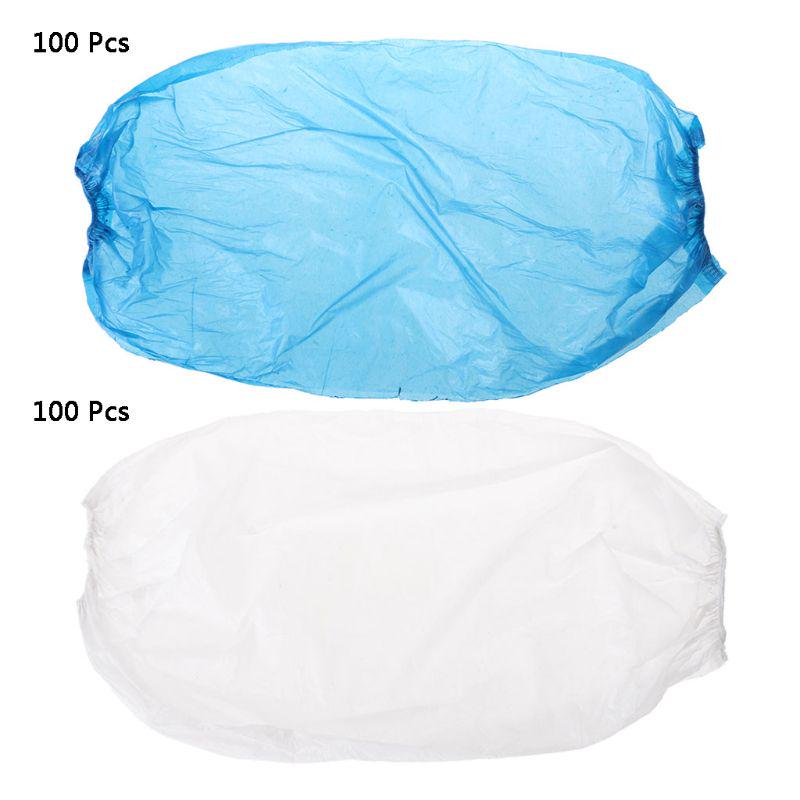Buy 100 Pcs Waterproof Disposable Arm Oversleeves Elastic Band Long ...