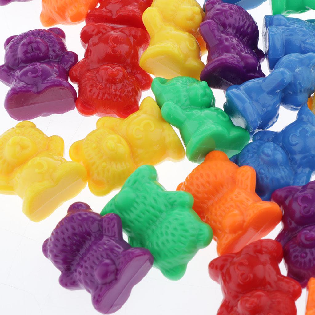60 Pieces Learning Resources Colorful Counting Bears Educational Math ...