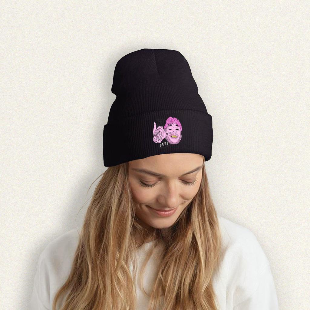 Buy Trap Lil Peep Hip-hop Rap Singer Knitted Caps for Women Unisex ...