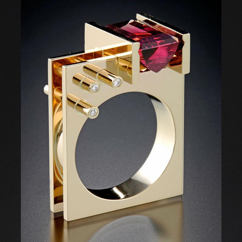 Buy Creative Geometry Princess Cut Square Ring Women's Personality ...