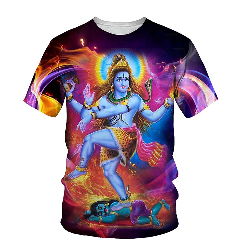 Buy Summer 3d Poshen Print Casual Unisex Short Sleeve T-shirt at ...