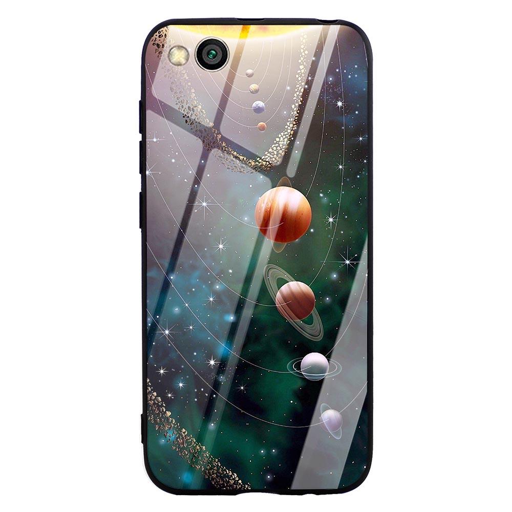 Buy Luxury Tempered Glass Phone Case for Xiaomi Mi A3 Cover Soft ...