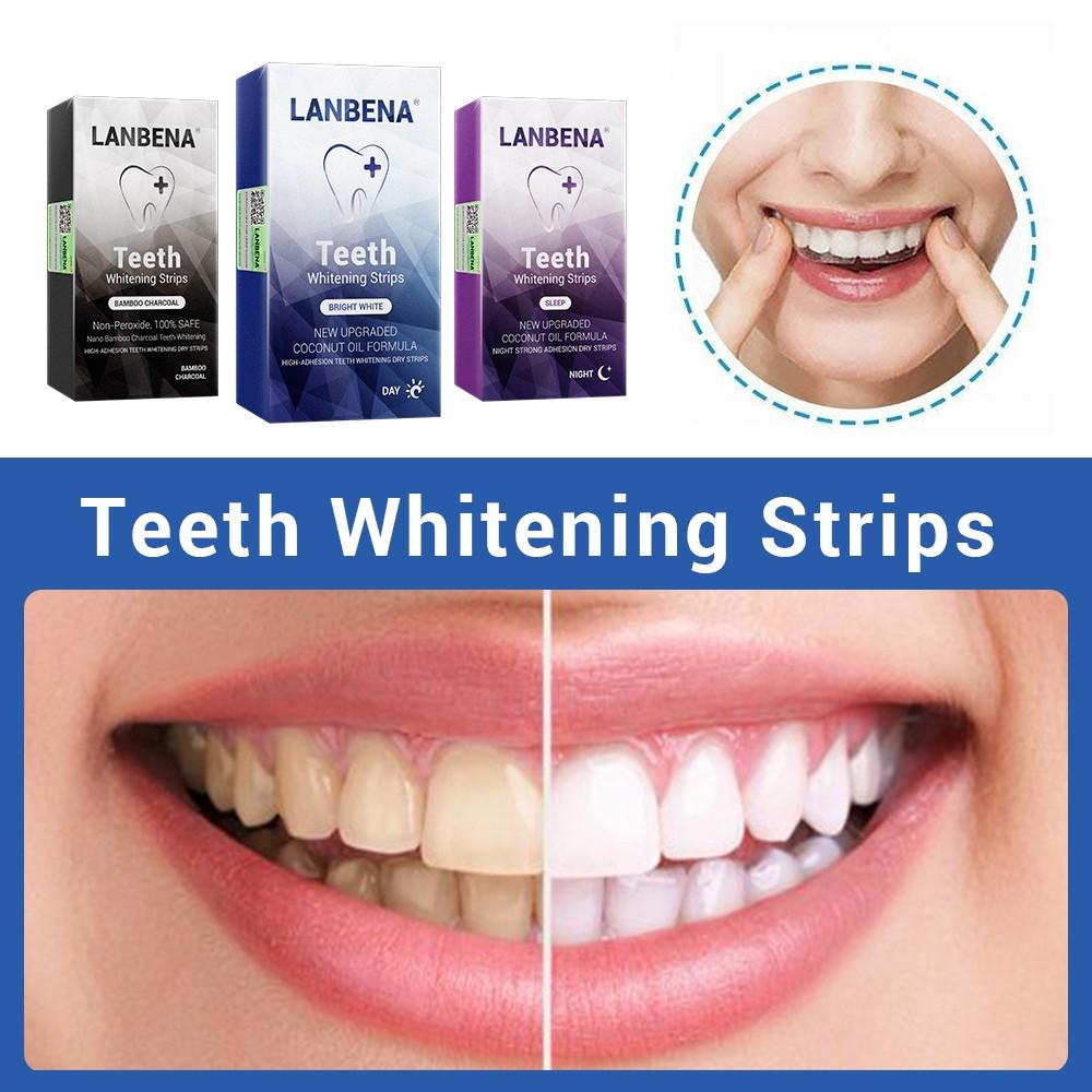 Buy LANBENA Teeth Whitening Strips Teeth White Gel Teeth White Strips ...