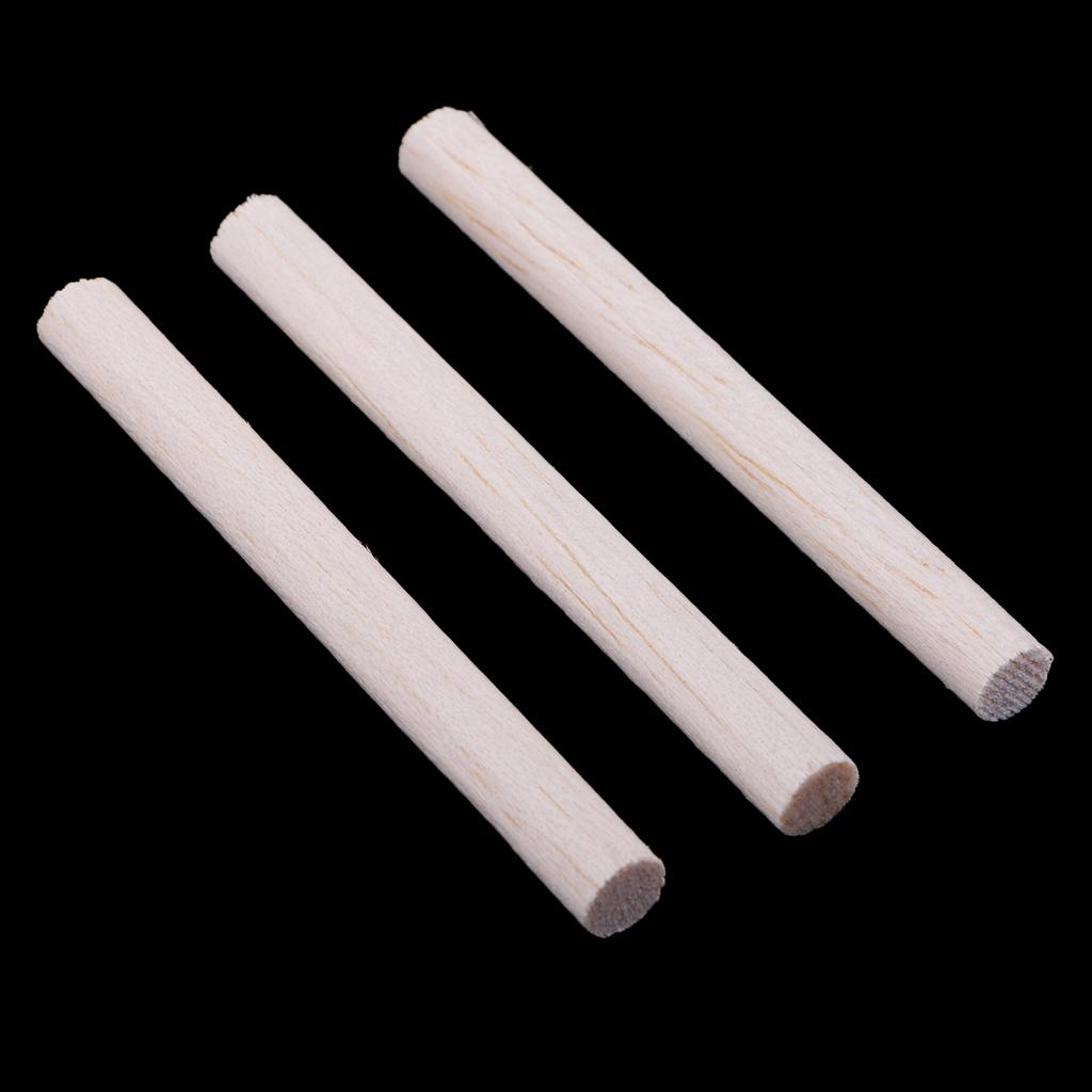 Buy 40 Pieces Round Balsa Unfinished Wood Craft Stick Dowel Rod 200/120 ...