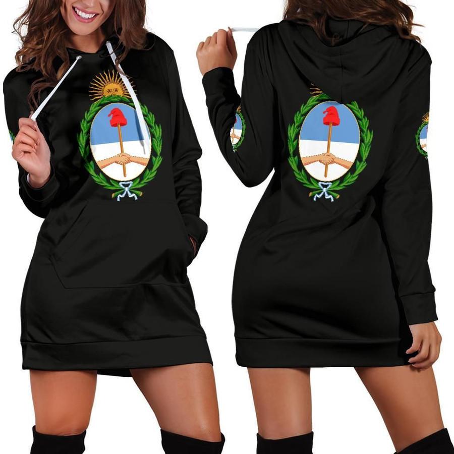 Cheap Argentina Flag 3D Women Hoodie Dress Custom Name Retro Harajuku ...