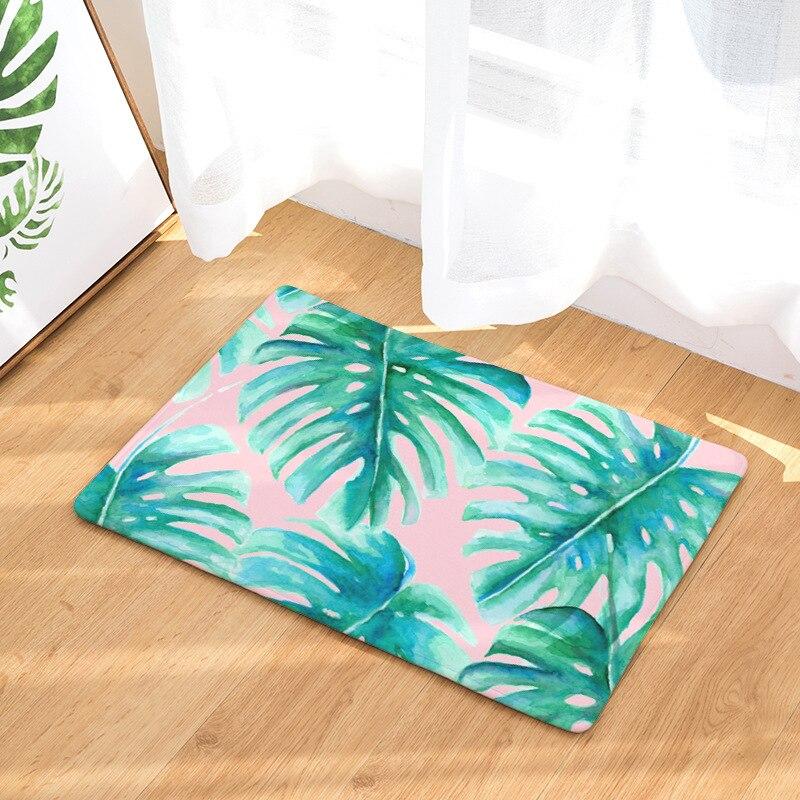 Buy Bath Mats Pad Tropical Rainforest Leaves Non Slip Bathroom Rug ...