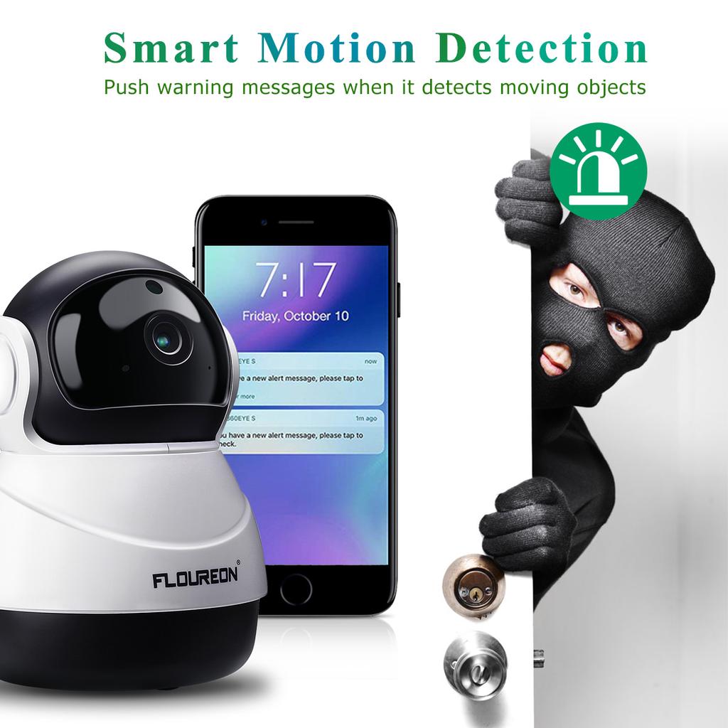 Buy FLOUREON 1080P HD H.264 Wifi 2.0 Megapixel Wireless CCTV Security ...