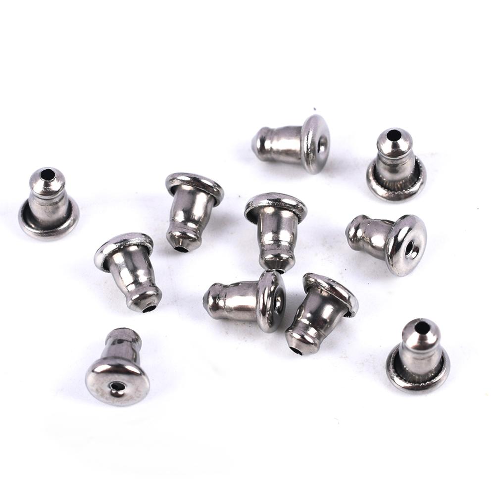 Buy 50Pcs/Lot Stainless Steel Bullet Earring Backs Plug Stopper Scrolls ...