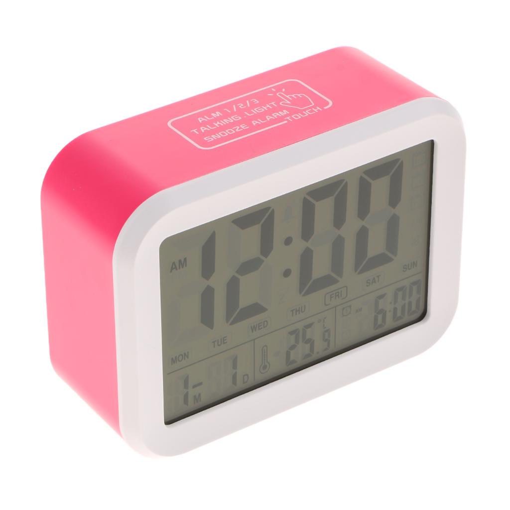Buy Digital Voice Alarm Clock with LCD Display Backlight Calendar ...