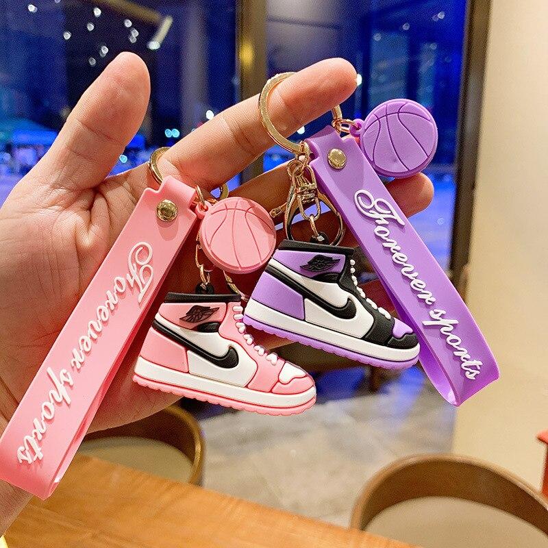 Buy Fashion Basketball Shoes Keychain PVC Soft Rubber Car Key Ring ...