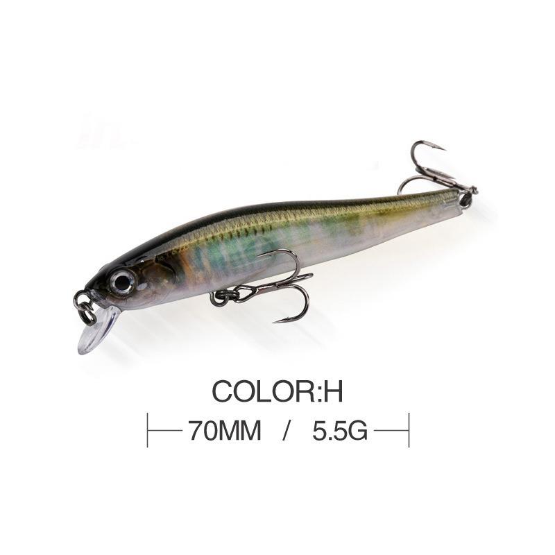 Buy 1PCS 70MM 5.5G Sinking Minnow Fishing Lures Artificial Bait 3D Natural Eyes Wobbler Hard ...