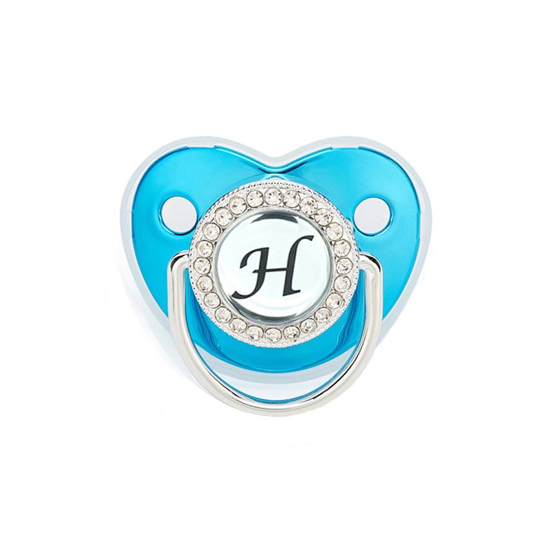 Buy Name Initial Letters Baby Pacifier Newborn Silicone Pacifier With ...