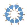 Heart Wooden Peg 10Pcs Mini Clips Photo Craft Wedding Party Decor ...