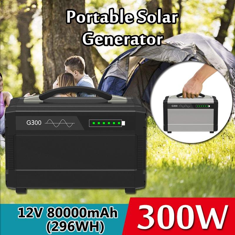 Portable Solar Generator 300W UPS Pure Sine Wave Power Supply Energy ...