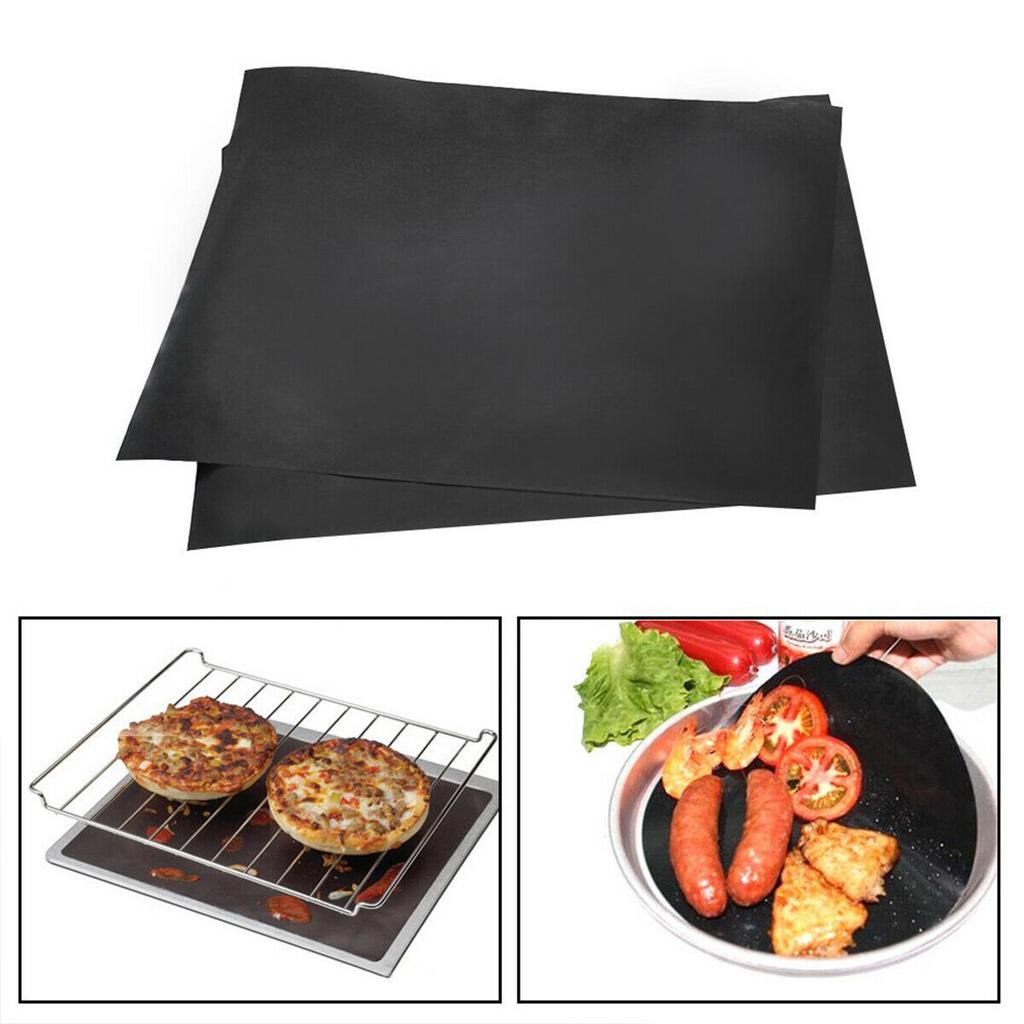 2pcs BBQ Barbecue Grill Mat/Sheet Reusable Non-Stick Oven Liner ...