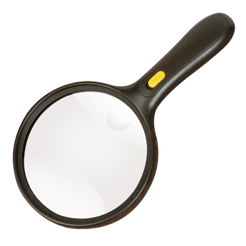 Buy 138mm Handled Extra Large Magnifying Glass with Light 2X Lens 5X ...