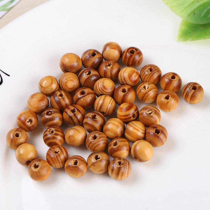 Buy Natural Pine Wood Beads Redwood Spacer Beading DIY Necklace ...