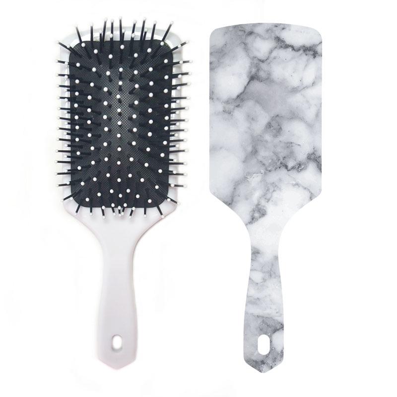 Buy 1 Pcs Marble Pattern Massage Scalp Hairbrush Comb with Ball Tipped ...