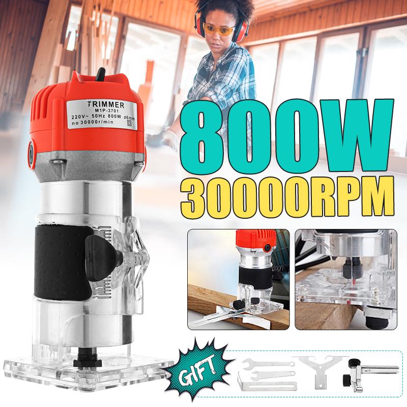 220V Wood Electric Trimmer 800W Woodworking Wood Milling 30000r/min ...