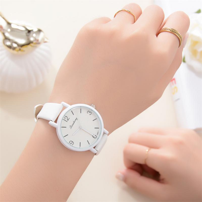 Women Fashion Sweet Style Students Quartz Watch PU Leather Wrist Band ...