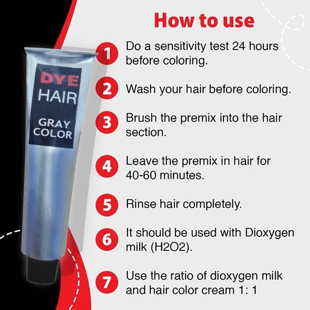 Buy Unisex DIY Fashion Gray Silver Color Super Gray Hair Dye-Cream ...