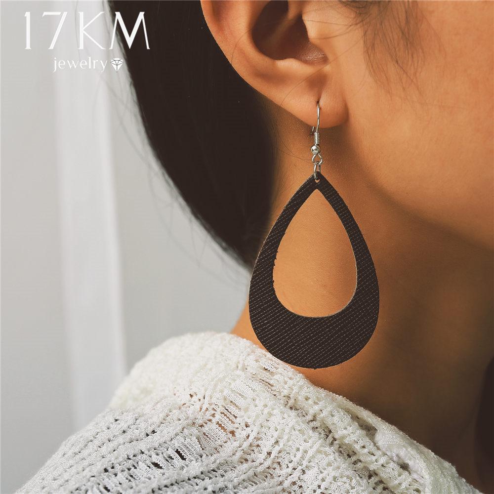 17KM Oversize Hollow Water Drop Dangle Earrings For Women Fashion ...