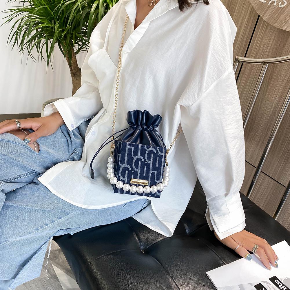 Cheap Fashion Women Drawstring Shoulder Bag PU Leather Square Box ...